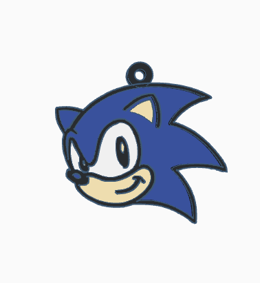 STL file Sonic Keychain 🗝️ ・Model to download and 3D print・Cults