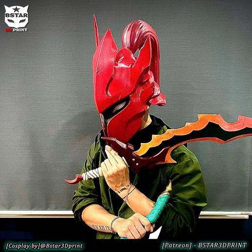 3D print Igris Helmet (With Hair base) - Solo Leveling Anime Cosplay・Cults