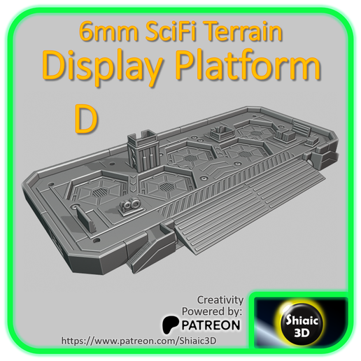 🏗️ 6mm SciFi Terrain - Display Platform D・ 3D File for 3D printing・Cults