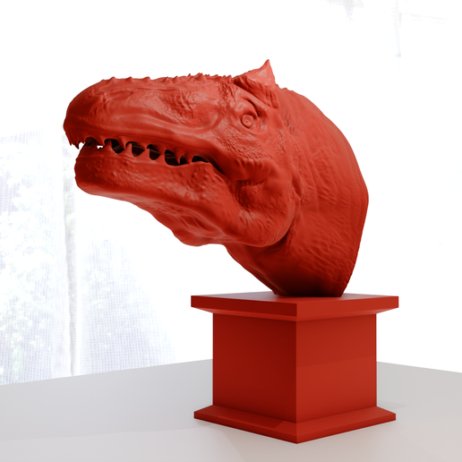 🦖 allosaurus dinosaur head bust stl・ STL File for 3D printing・Cults