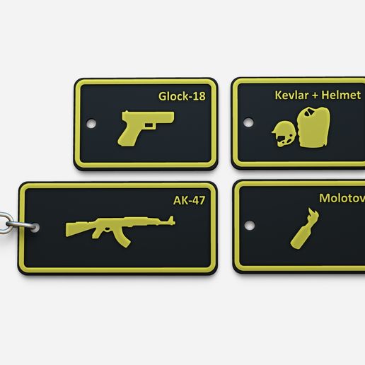 🗝️ Counter Strike 2 - TR Loadout Kit Keychain Kit・ STL File for 3D ...