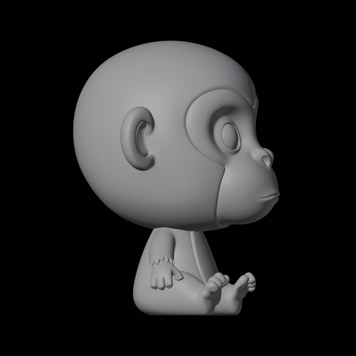 👶 Cute Baby Monkey Cartoon Character 3D Model・ 3D File for 3D printing ...