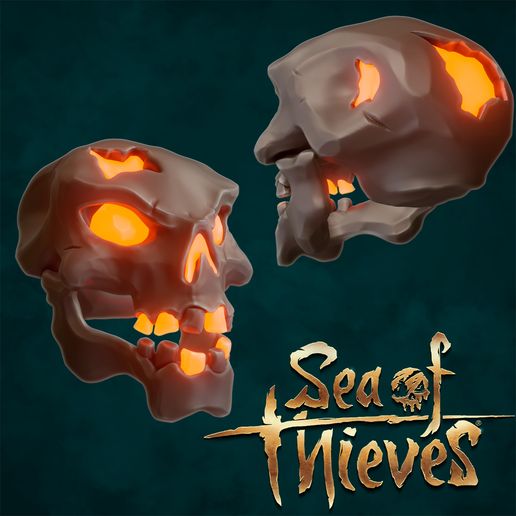 🌬️ Sea of thieves Ashen Wind Skull STL・ STL File for ・Cults