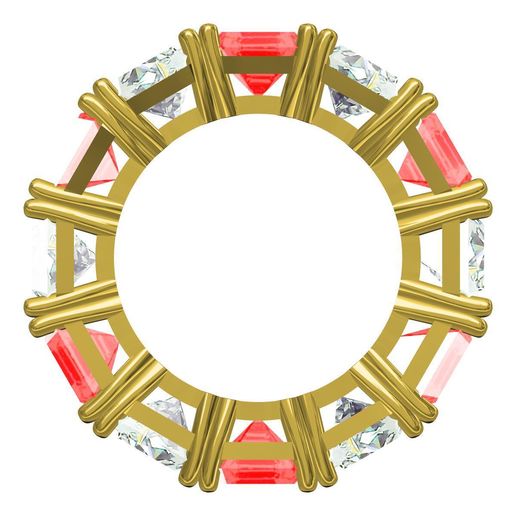 💍 Precious Coloured Stone Eternity Band・ STL File for 3D printing・Cults