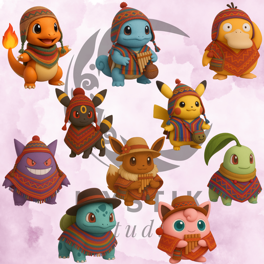 🐉 Pack of 10 Andean Pokémon - Complete STL Collection of Cultural ...