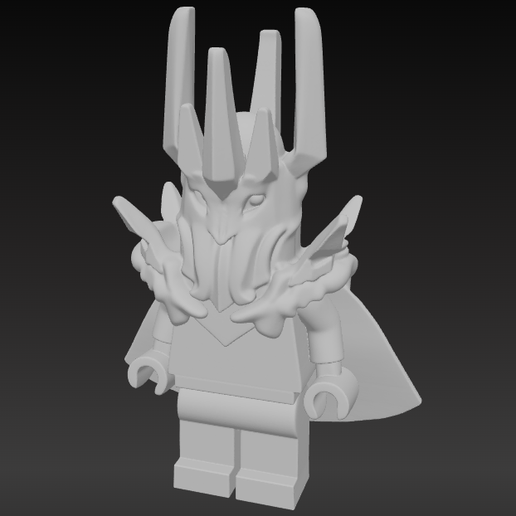 🗿 LEGO Sauron 3D Model - High-Detail 15cm Print-Ready Figurine for 2 ...