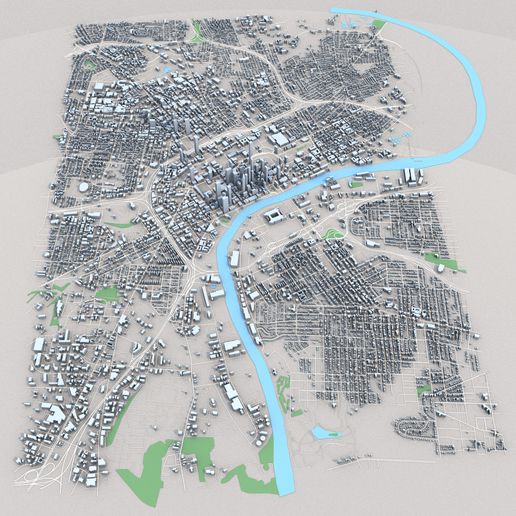STL file Nashville City Tennessee USA 🏙️ ・3D printable model to ...