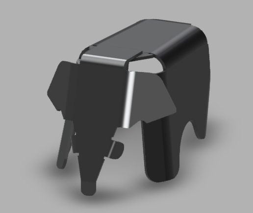 STL file Folding Metal Elephant 🐘 ・3D print object to download・Cults