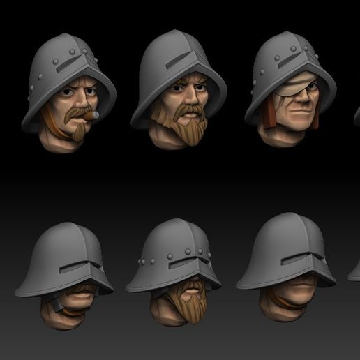 🪖 Faces German Soldiers・ STL File for 3D printing・Cults