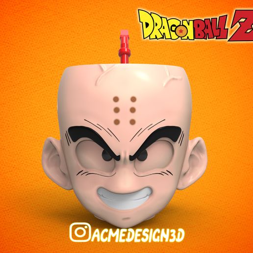 Arquivo grátis STL mate krilin dragon ball z 🧉 ・design para impressora ...