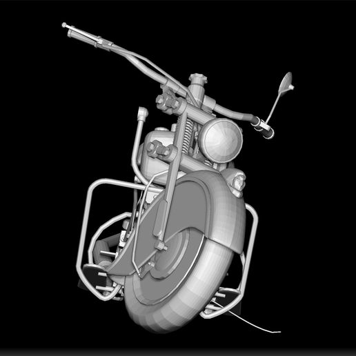 STL file Moto Indian Chief Black Hawk - 3D Print Motorcycle Sculpture ...