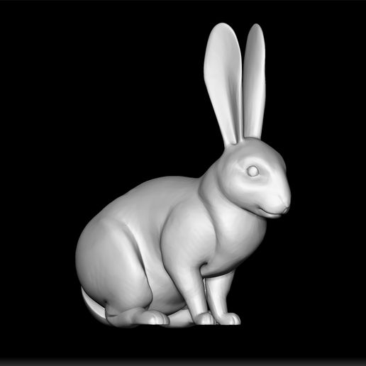STL file Realistic Rabbit Sculpture - Lifelike Animal Figurine ...