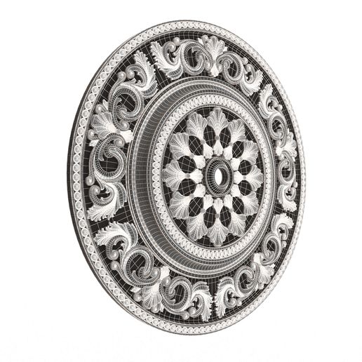 🎨 Collection of Ceiling Rosettes・ 3D File for CNC machining - Laser ...
