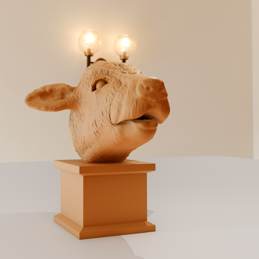 STL file cow calf head bust mooing stl 🐄 ・3D printer model to download ...