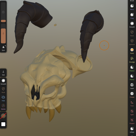 OBJ file Deathclaw Skull Mask 💀 ・Model to download and 3D print・Cults