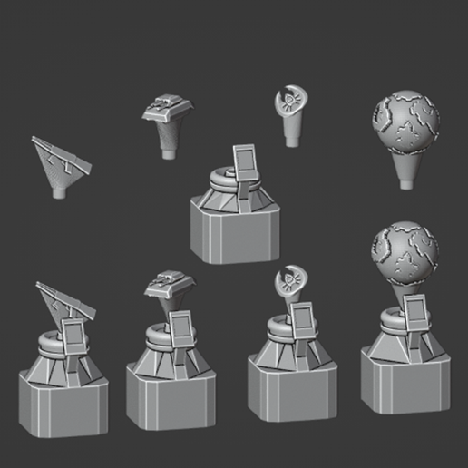 🧪 Science Fiction 28mm Scale Data Point Objective Token Set STL ...