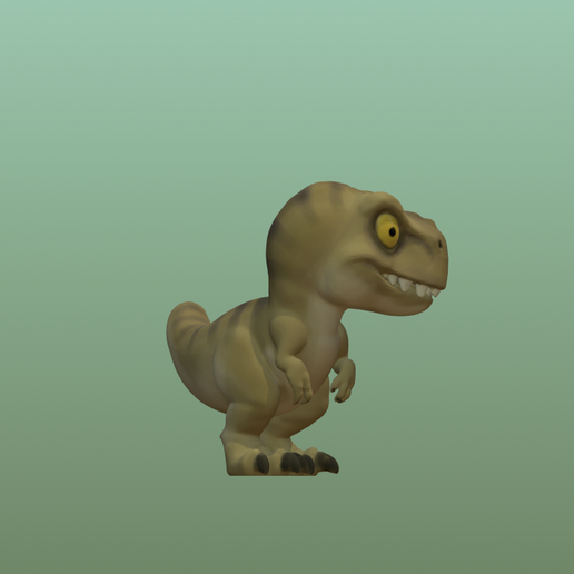 🦖 T-rex Jurassic Chibi figure・ STL File for 3D printing・Cults