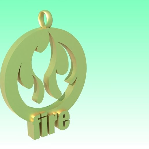 🔥 fire pendant・ STL File for 3D printing・Cults