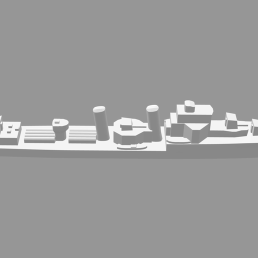 STL file HMS Inglefield destroyer 1:3000 WW2 ♟ ・3D printable model to ...