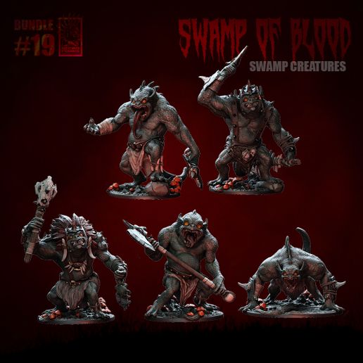 👹 Swamp Creatures・ 3D File for 3D printing・Cults