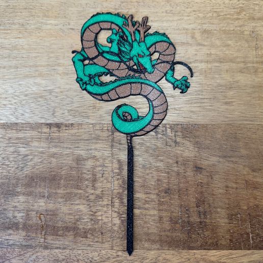 3D printed Cake Topper - Colorized - Dragon Ball - Shenron • made with ...