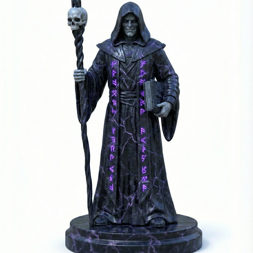 ♟️ Necromancer Bishop - The Dark Cultist | Dark Fantasy Chess Statue ...