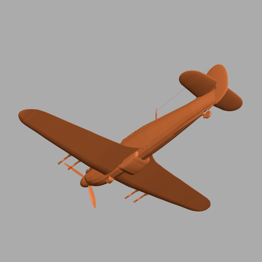 STL file Hawker Hurricane 🏠 ・3D printer model to download・Cults