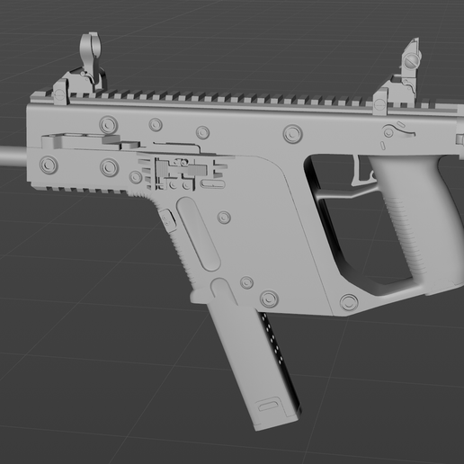 🔫 American KRISS Vector submachine gun digital model・ OBJ File for 3D ...