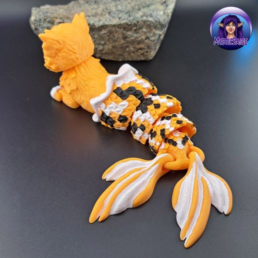 3D file MerCat - Mermaid Cat 🧜‍♀️ ・3D print design to download・Cults