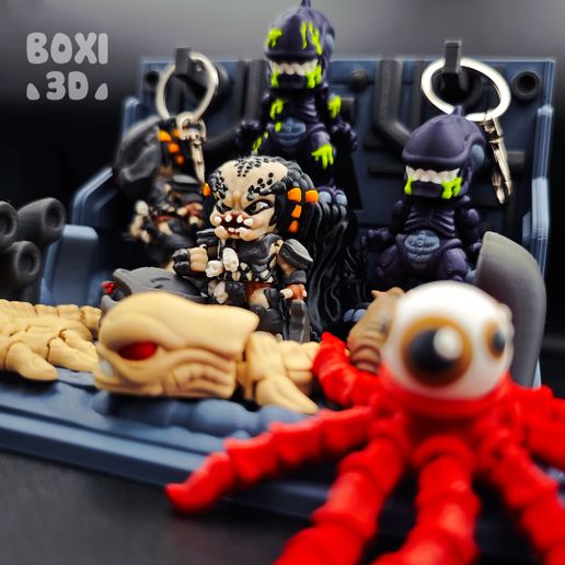 👽 PLAYSET ALIEN VS PREDATOR - FLEXI - ARTICULATED - CUTE-PRINT IN PLACE ...