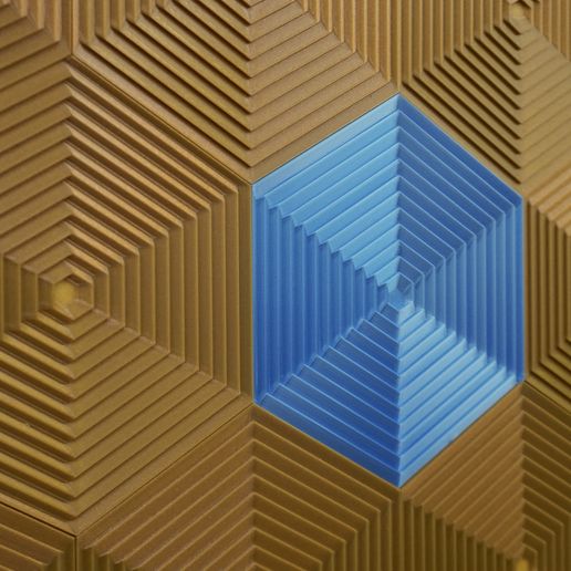 Free STL file Hexagon Ripple Tile 🪑 ・3D print design to download・Cults