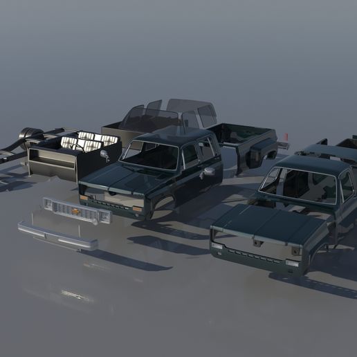 🚙 Chevrolet C30 Crew Cab 1975・ 3D File for ・Cults