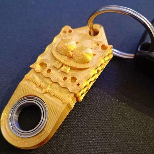 👌 Spongebob Fidget Spinner Keychain・Free 3D File for ・Cults