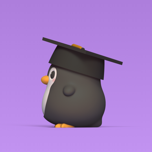 🐧 Graduado Penguin・Archivo 3D para ・Cults