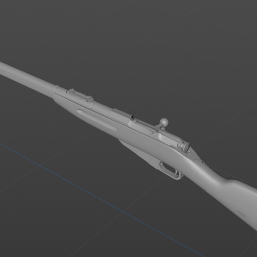 🎲 Soviet Mosin-Nagant M91 Dragoon Rifle 3D Model Material・Archivo OBJ ...