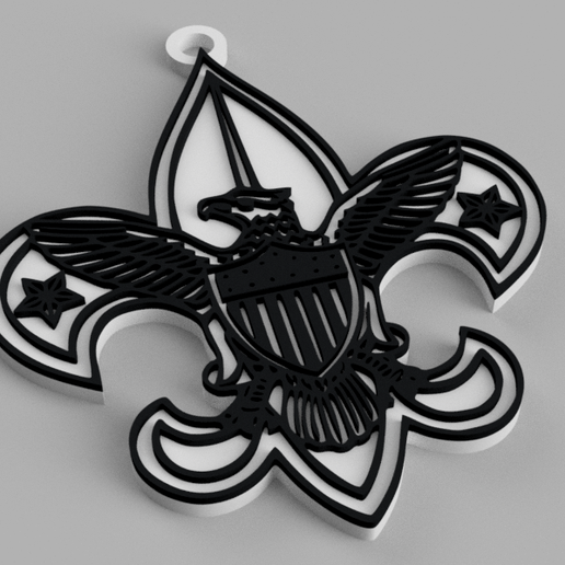 Free STL file Flower of Liz world organization of the boy scout ...