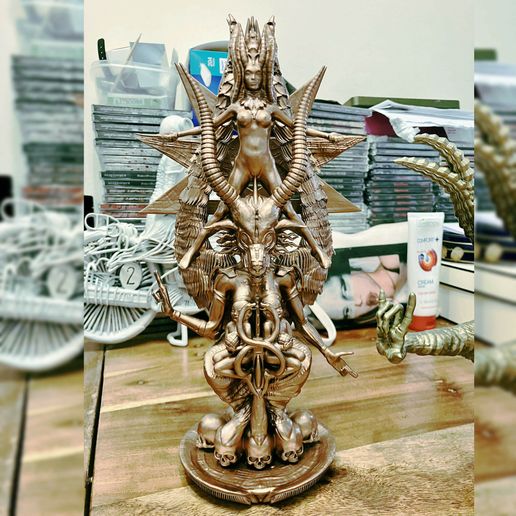 😈 HR Giger's Baphomet・ STL File for 3D printing・Cults