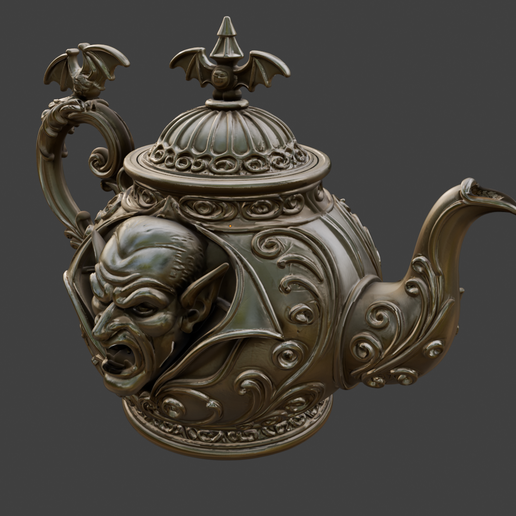 🫖 Gothic Dracula Tea Pot・ STL File for 3D printing・Cults