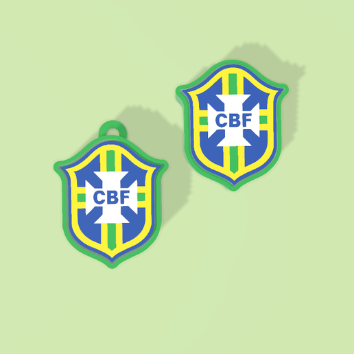 🇧🇷 Brazil CBF Shield Clicker – Football 3D Print・ STL File for 3D ...
