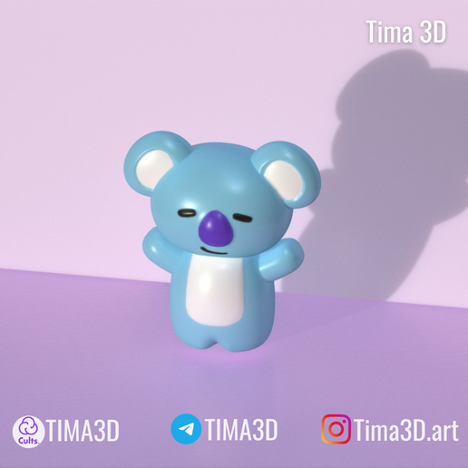 🐨 Cute Koya - Koala BT21・ STL File for 3D printing・Cults