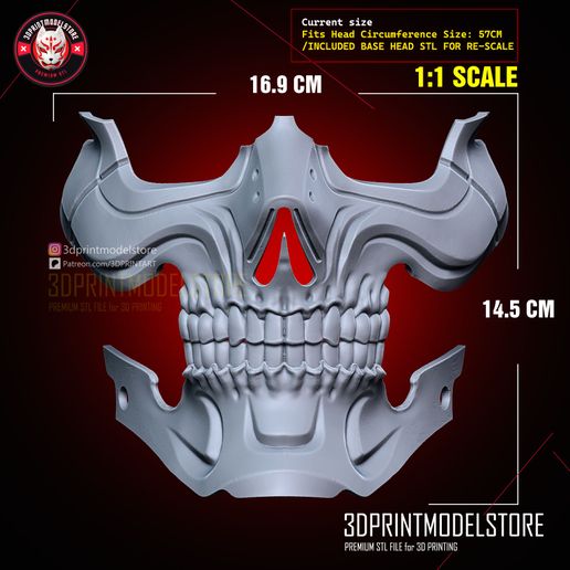 Archivo 3D Terminator Cosplay Skull Mask 💀 ・Modelo para descargar y ...