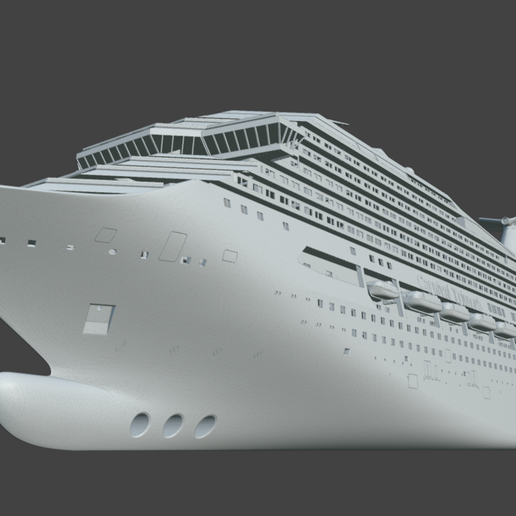 🚢 3D Model Of The Carnival Triumph Cruise Ship, Model For 3D Printing ...