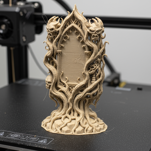 🪞 Gothic Demon Mirror – 3D Printable Halloween Horror Decor・ OBJ File ...
