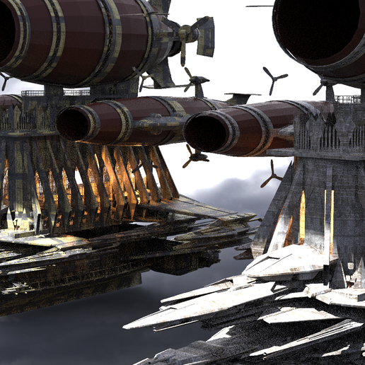 OBJ file Grand Cathedral Ships 🚢 ・3D printable design to download・Cults