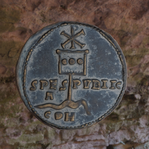 🪙 Ancient Coin CONSTANTINE and LABARUM・ 3D File for 3D printing・Cults