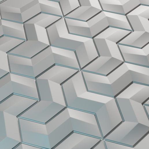 🌳 Modular Geometric Wall Panel -17S Decorative 3D Tile・ STL File for 3D ...