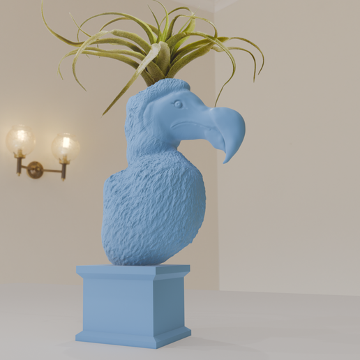 STL file dodo bust planter pot flower vase 🦤 ・3D printer model to ...