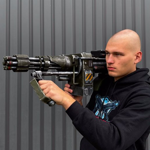 🔫 Shoulder Mounted Machine Gun Prop Replica Fallout New Vegas Cosplay ...