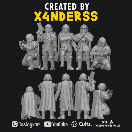 STL file [X4NDERSS 1⁄48] UNOFFICIAL HELLDIVERS 2 SET 5 • FAN ART ...