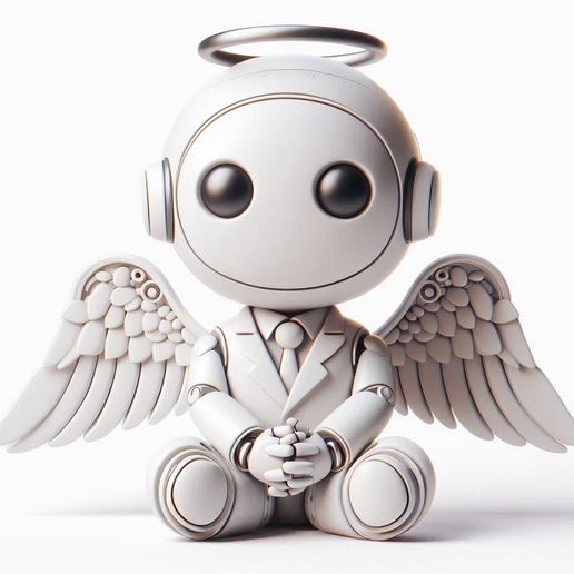 👶 Cute Baby Robotic Angel Fairy Sculpture for 3D Printing・ STL File for ...